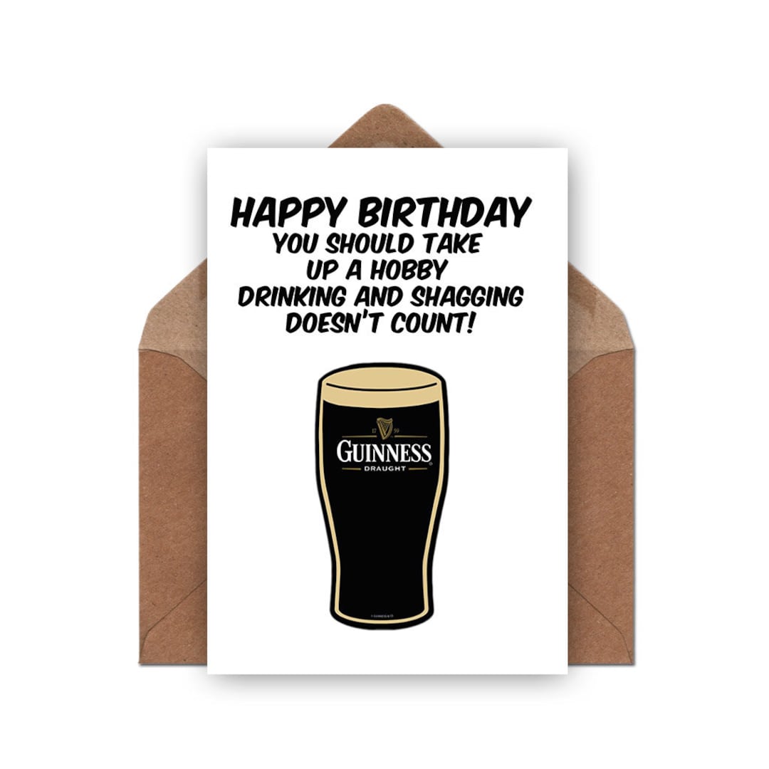 Guinness Birthday Card Funny Card Greeting Card Funny - Etsy Ireland