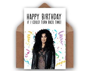 Cher Birthday Card - Etsy