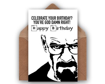 Walter White Birthday Card - Etsy