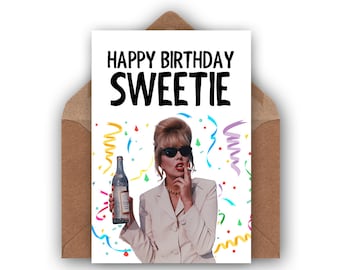 Ab Fab Birthday Card - Etsy