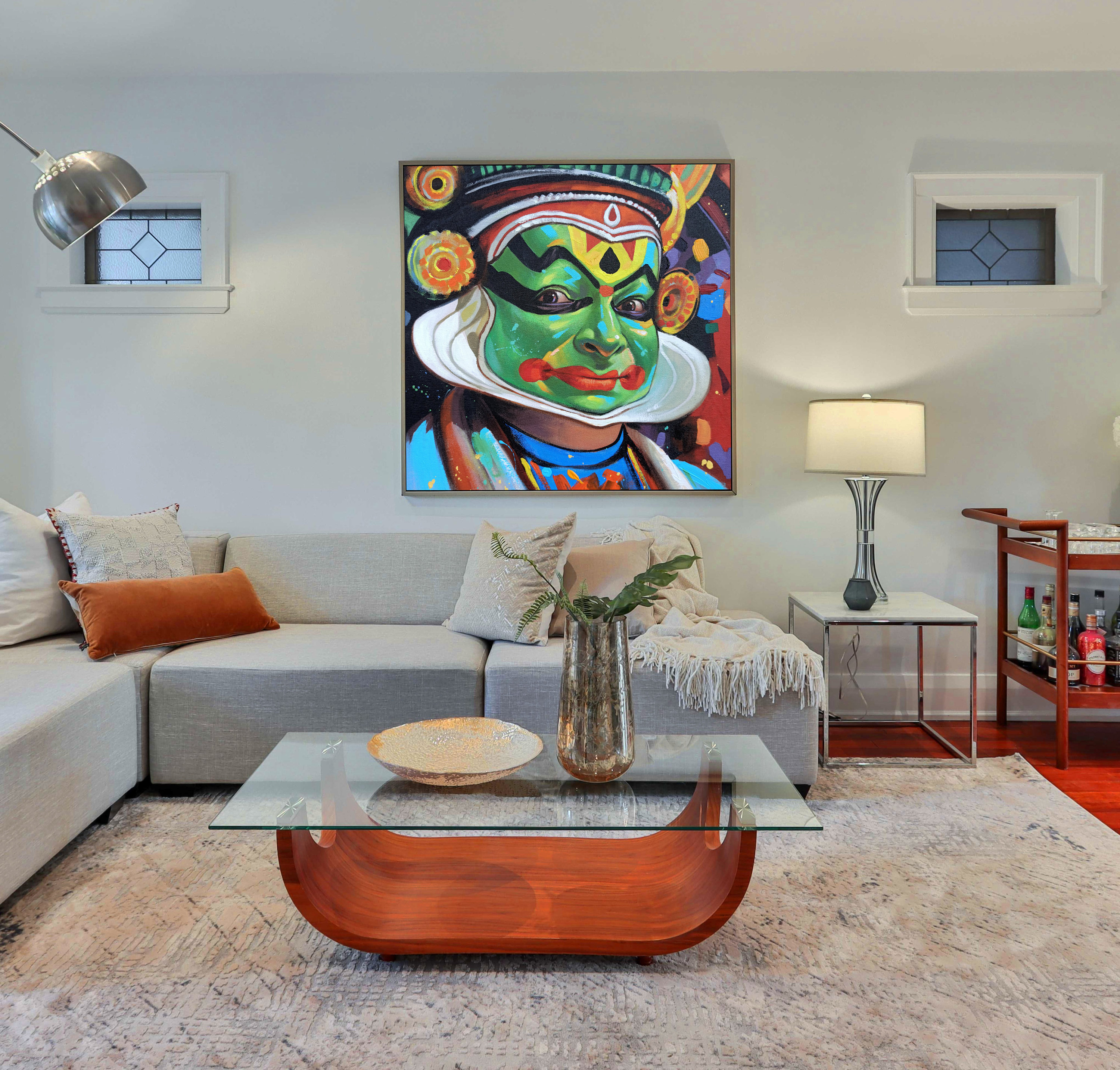 Kathakali Indian Acrylic Painting Theyyam Painting South - Etsy