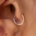14K Gold Diamond Tragus Hoop Earring / Round Diamond Clicker - Etsy