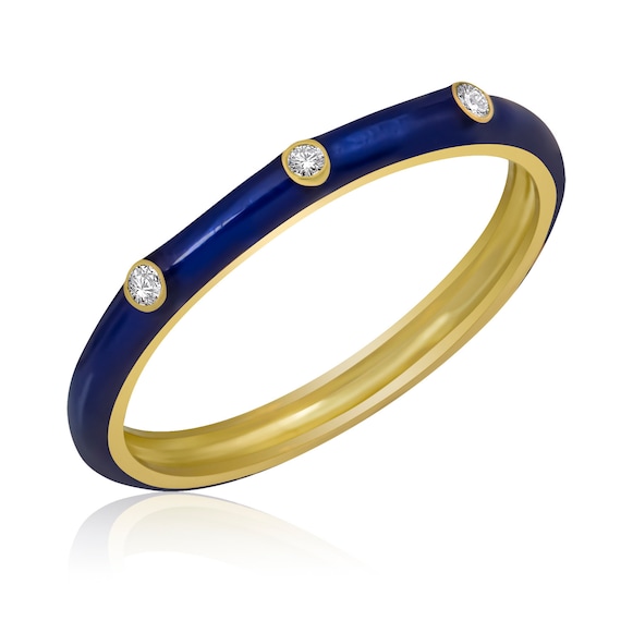Solid gold navy rings store