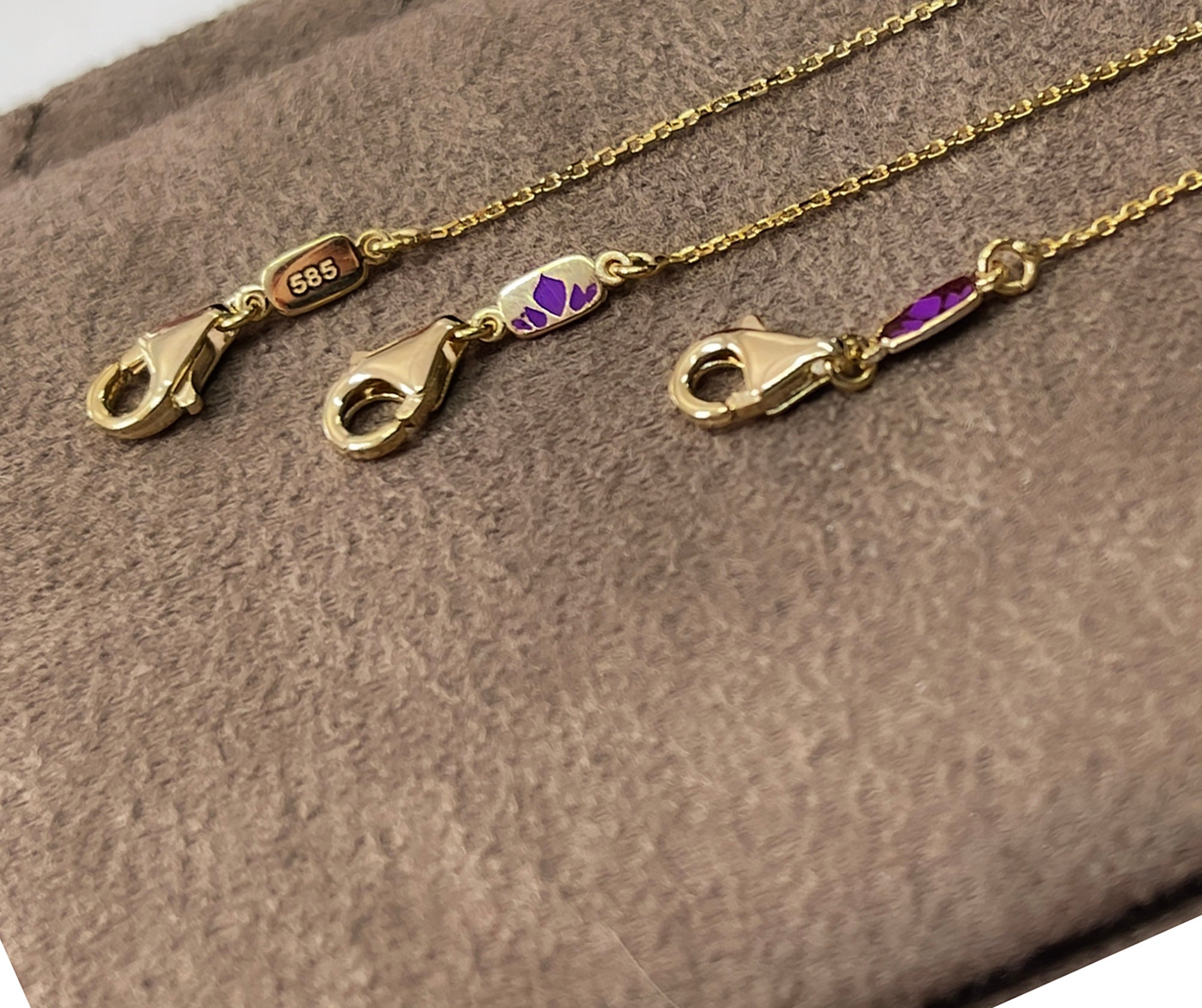 14K Solid Gold Necklace Chain Extender/ Gold Removable 2 3 or - Etsy