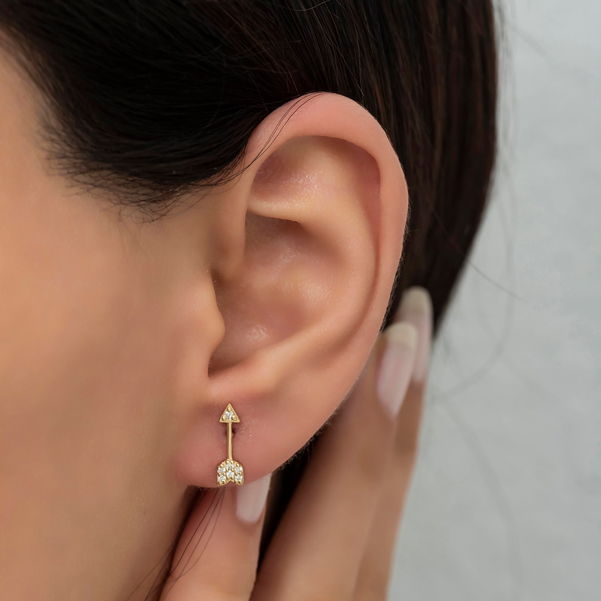 Diamond arrow earrings store