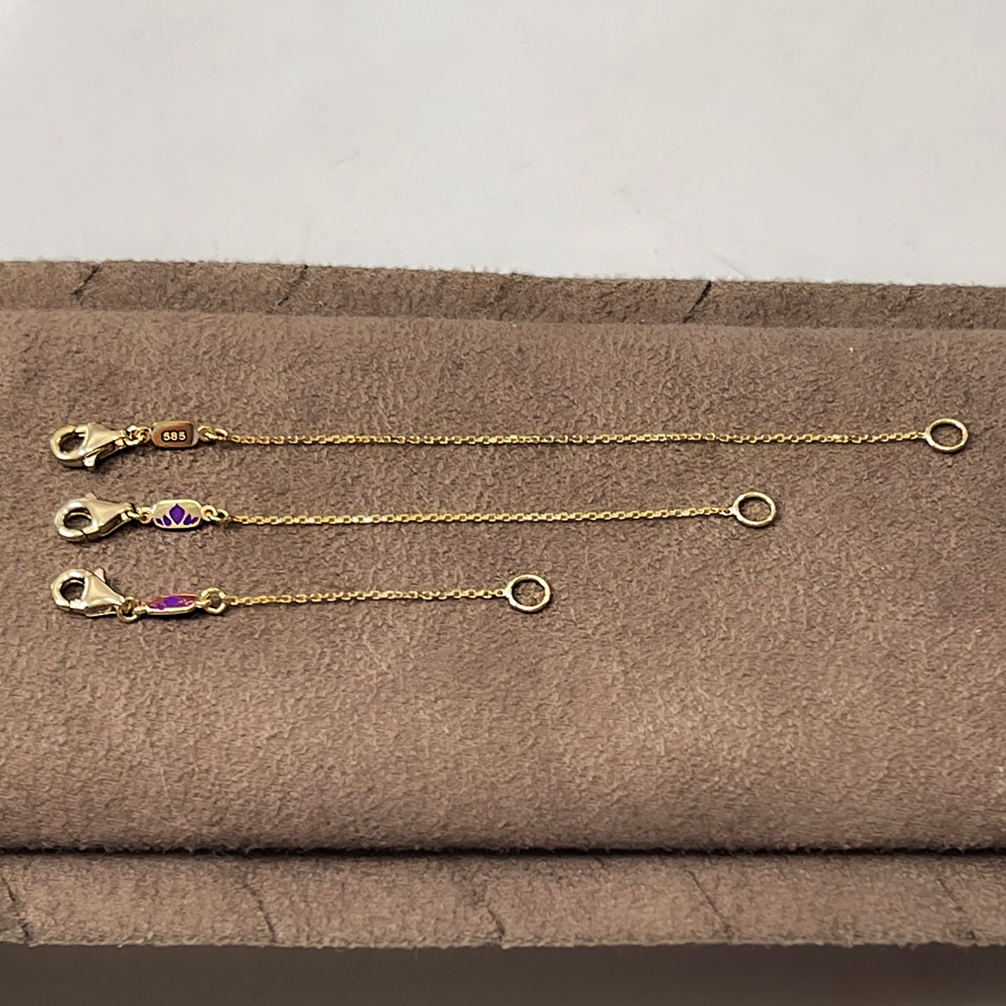 14K Solid Gold Necklace Chain Extender/ Gold Removable 2 3 or - Etsy