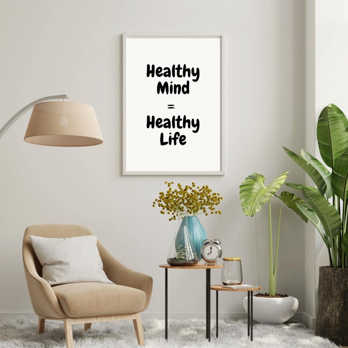 Healthy Mind Healthy Life Wall Art Print | A1 A2 A3 A4 A5 | Health ...