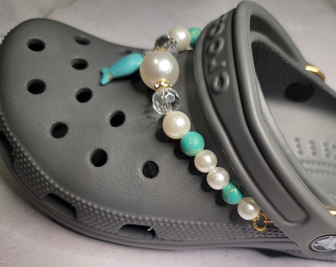 Crocs Strap Chain - Pink Bow for Crocs, Pearl Croc Chains, Shoe Jewelry ...