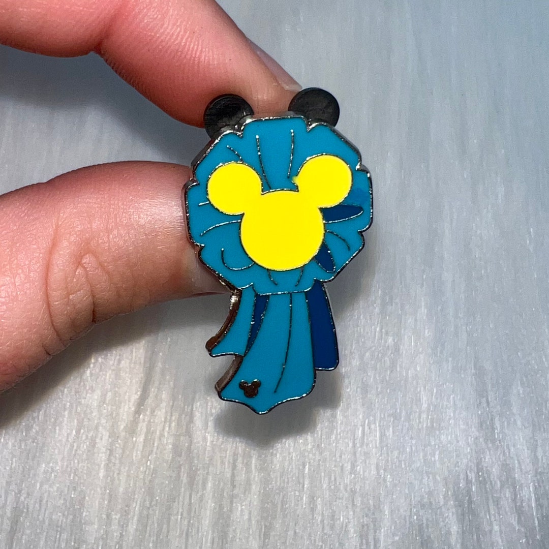 Disney Pin Mickey Mouse Pin Fun Icon Blue Ribbon Hidden Mickey Trading ...