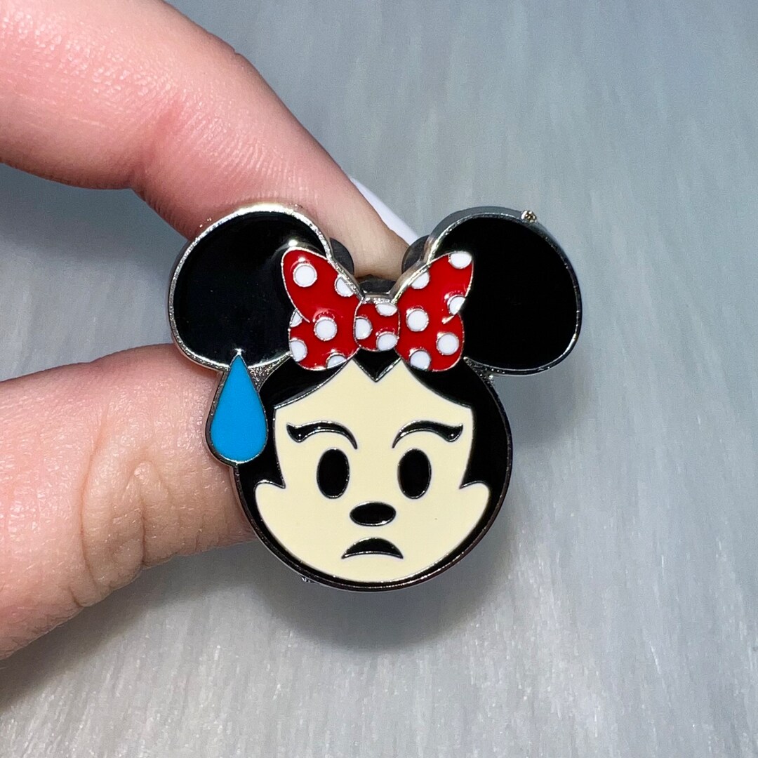 Disney Pin Minnie Mouse Pin Emoji Blitz Sad Exclusive Trading Pin ...