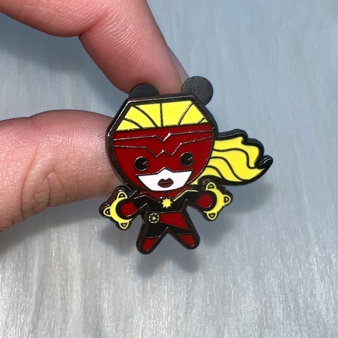 Disney Pin Captain Marvel Pin Kawaii Art Trading Pin Enamel - Etsy