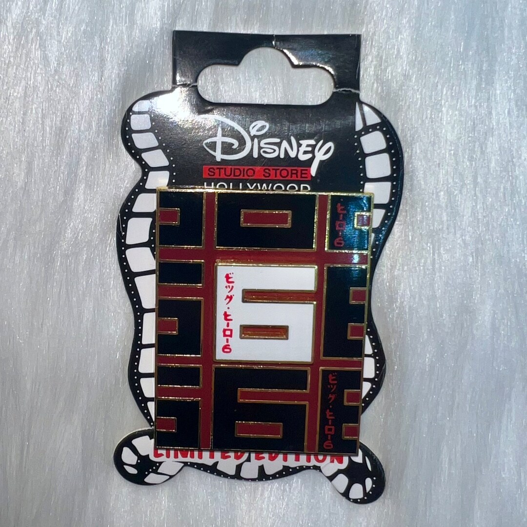 Disney Big Hero 6 Logo DSSH Studio Store Red Black White Number 6 ...