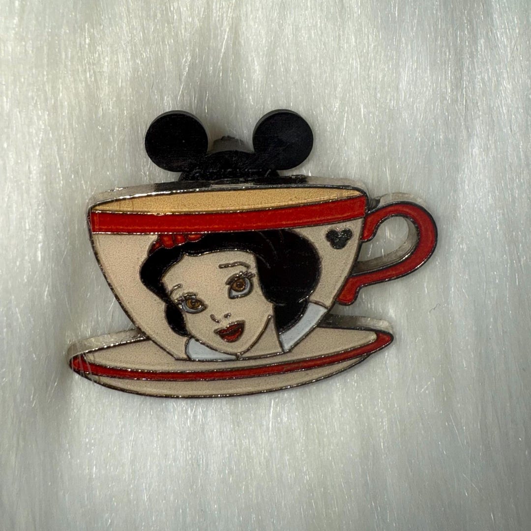 Disney Pin Snow White Pin Movie Snow White Tea Cup Hidden Mickey ...