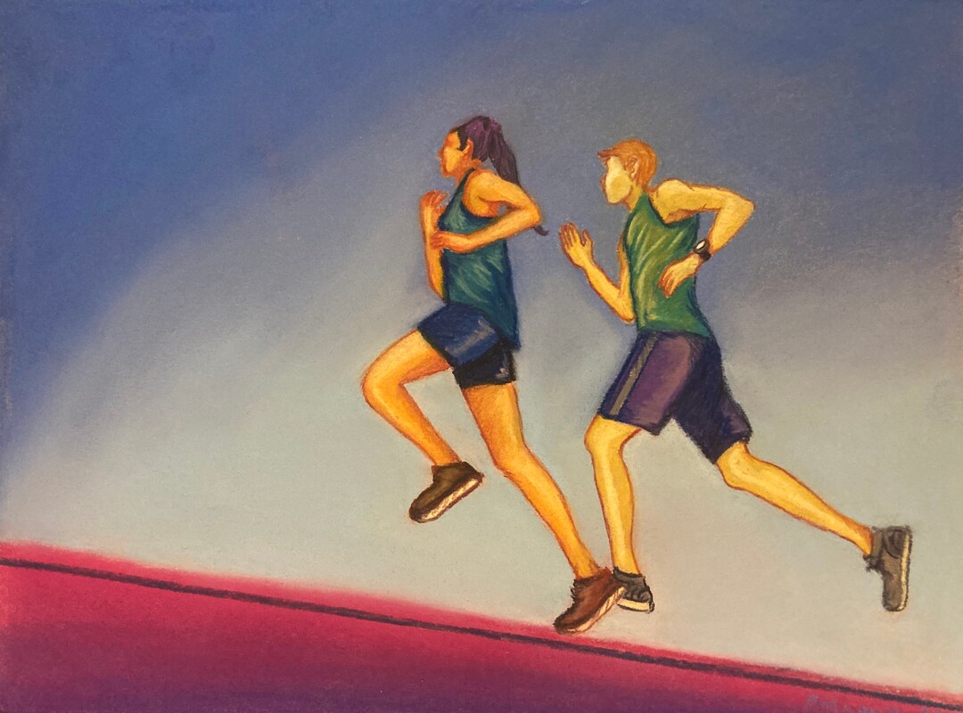Running for Energy Original Painting - Etsy