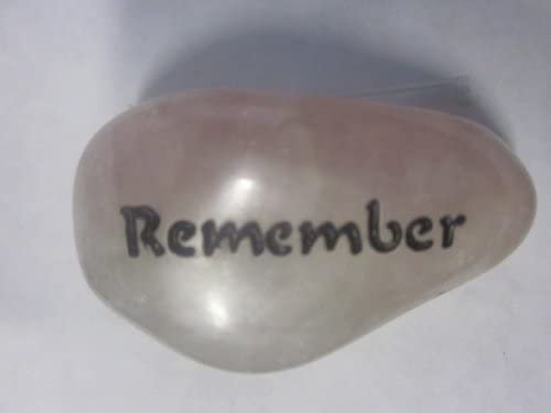 Engraved Stone Remember - Etsy