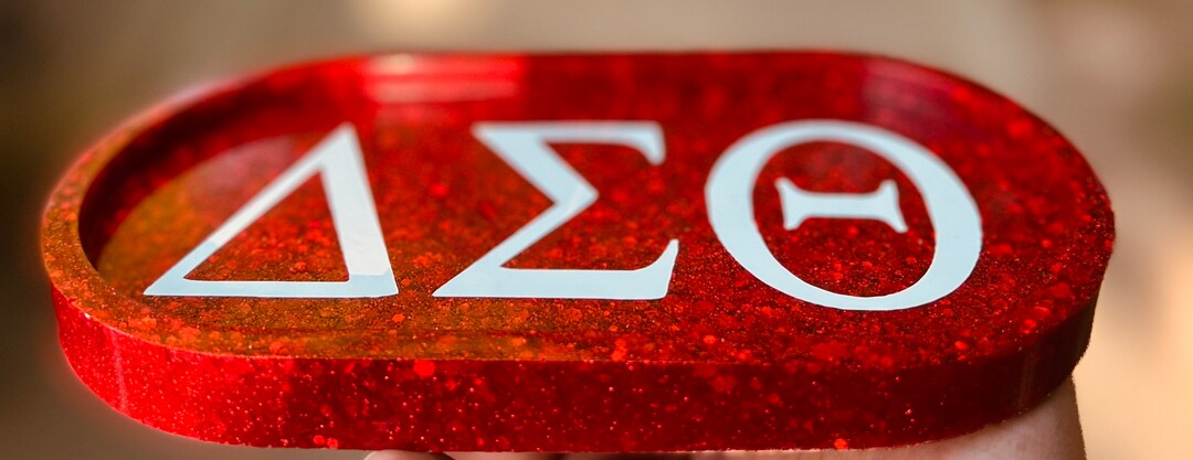 Delta Sigma Theta Epoxy Resin Tray | J13 Founders Day Decor | Handmade ...