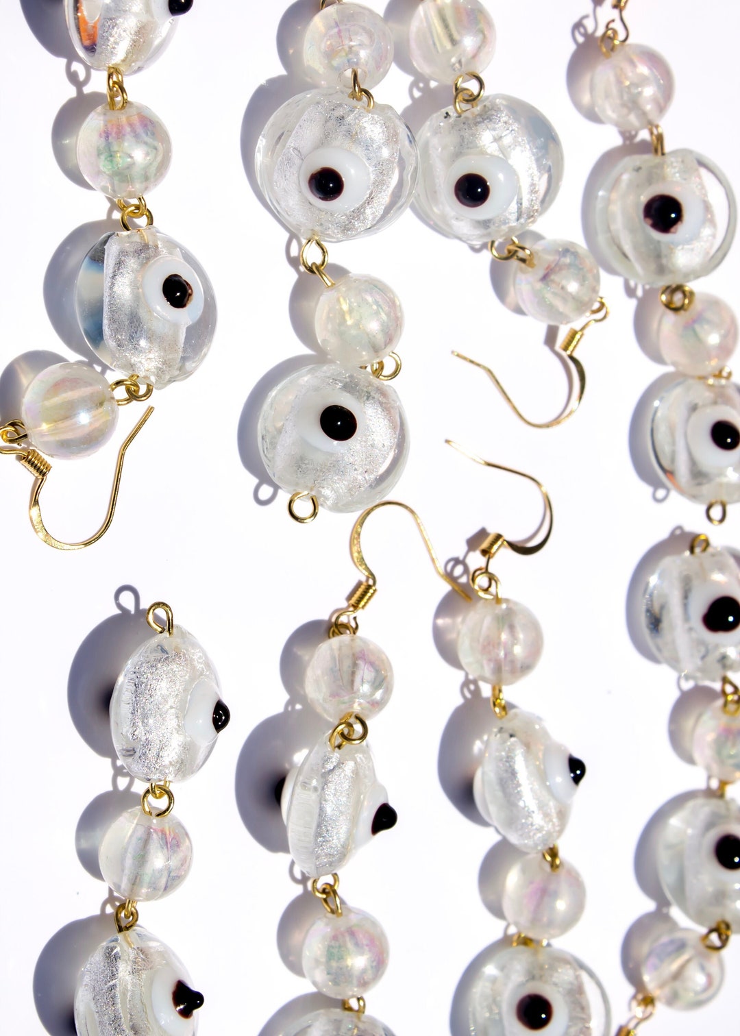 Evil Eye Drop Earrings, Pearl Evil Eye Jewelry - Etsy