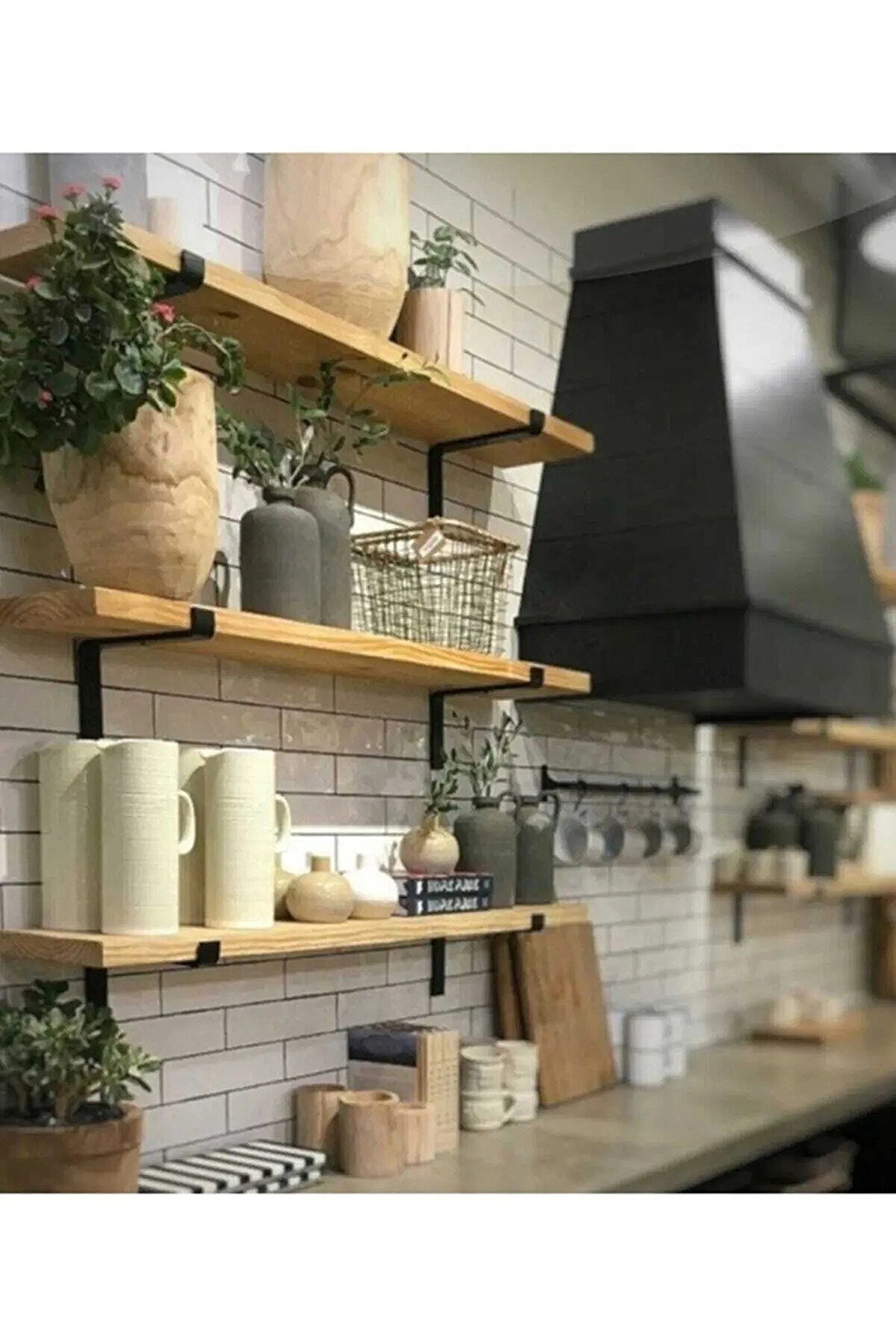 Rustic Farmhouse Floating Shelves Kitchen and Bathroom - Etsy