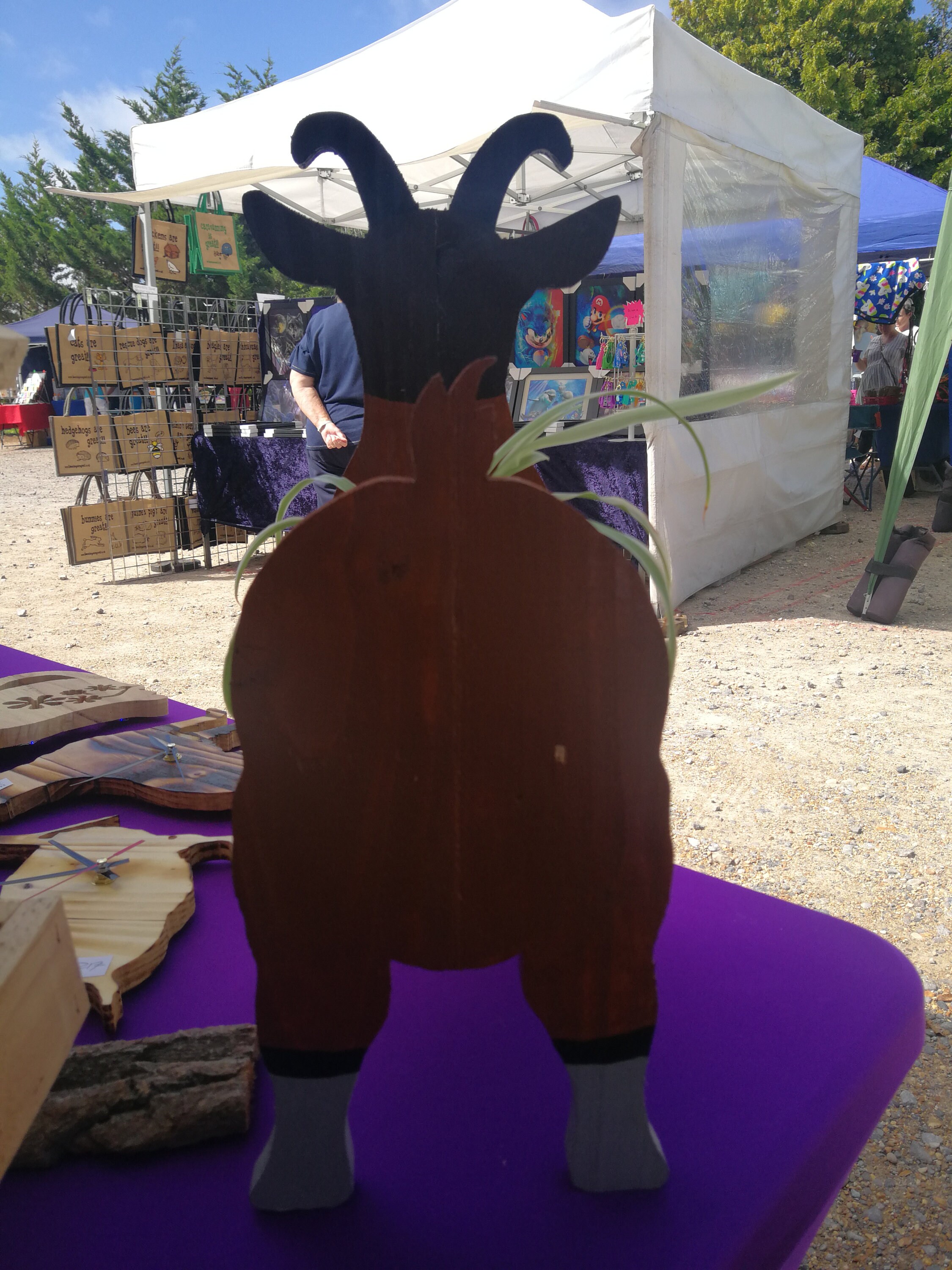 Handmade Wooden Goat Planter - Etsy UK