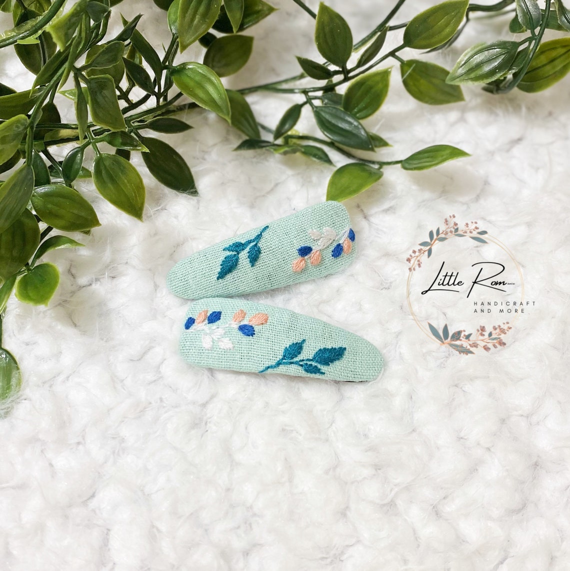 Hair Clip Hand-embroidered Tear-drop-shape Hair Clip Gift - Etsy