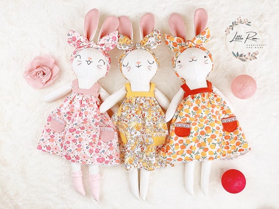 Handmade Rabbit Bunny Hare Plush Toy Stuffed Animal Cute | Etsy