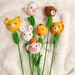 Crochet Animal Flower, Cute Flower Bouquet, Home Decor / Crochet Tiered ...