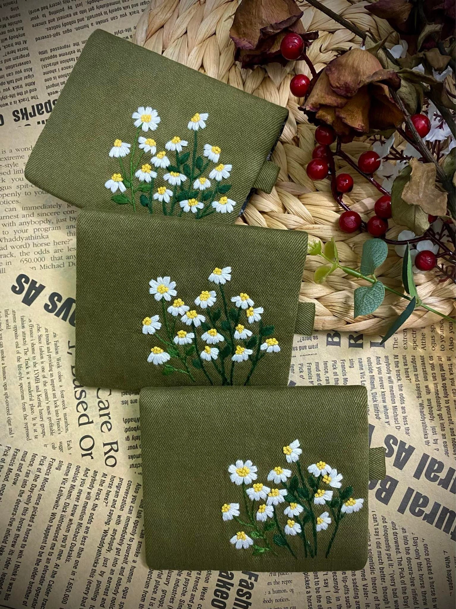 Hand-embroidered Wallet| Cash and Card Wallet | Gift for Her| Summer ...