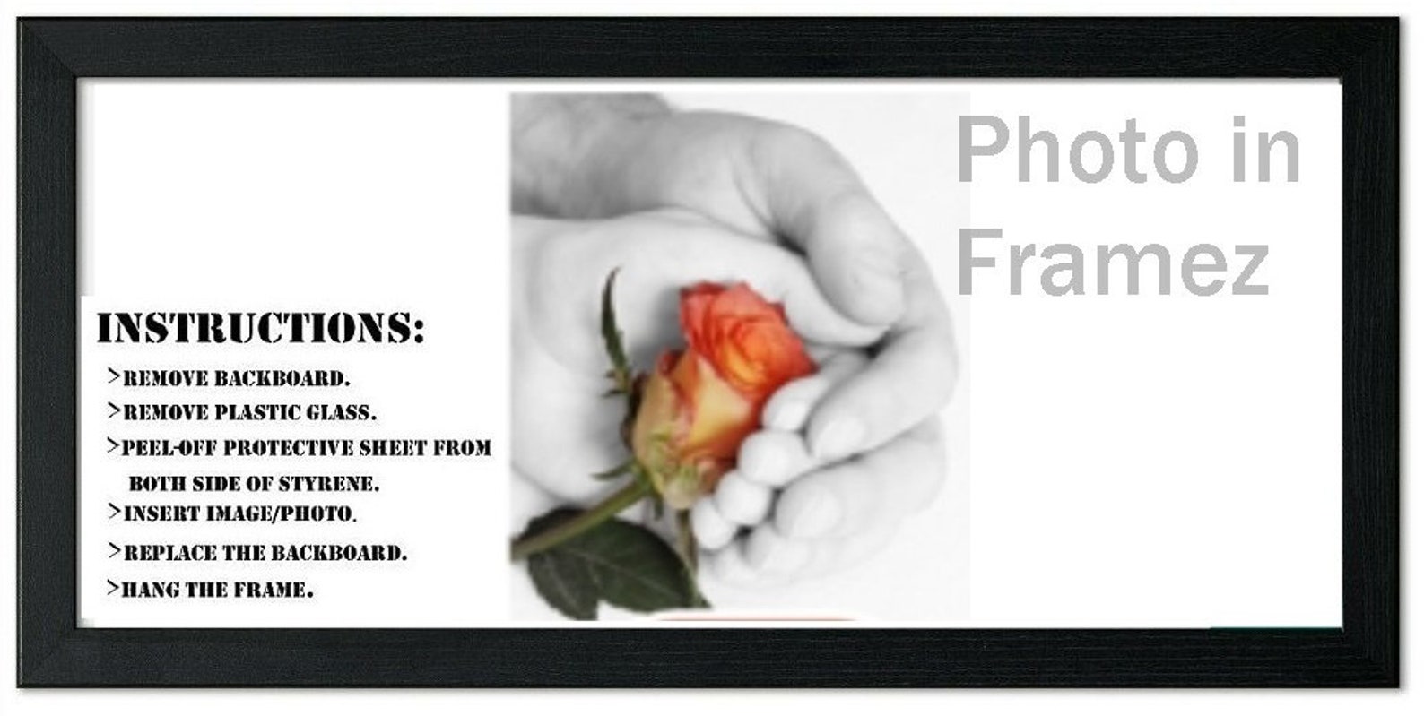 Panoramic Sizes Picture Frames Photo Frames Black White Oak - Etsy UK