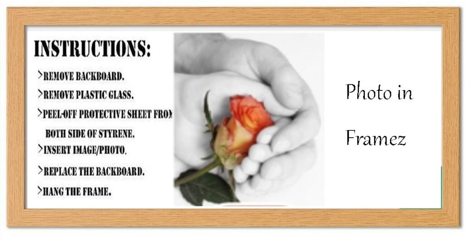 Panoramic Sizes Picture Frames Photo Frames Black White Oak - Etsy UK