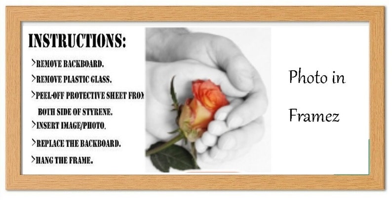 Panoramic Sizes Picture Frames Photo Frames Black White Oak - Etsy UK