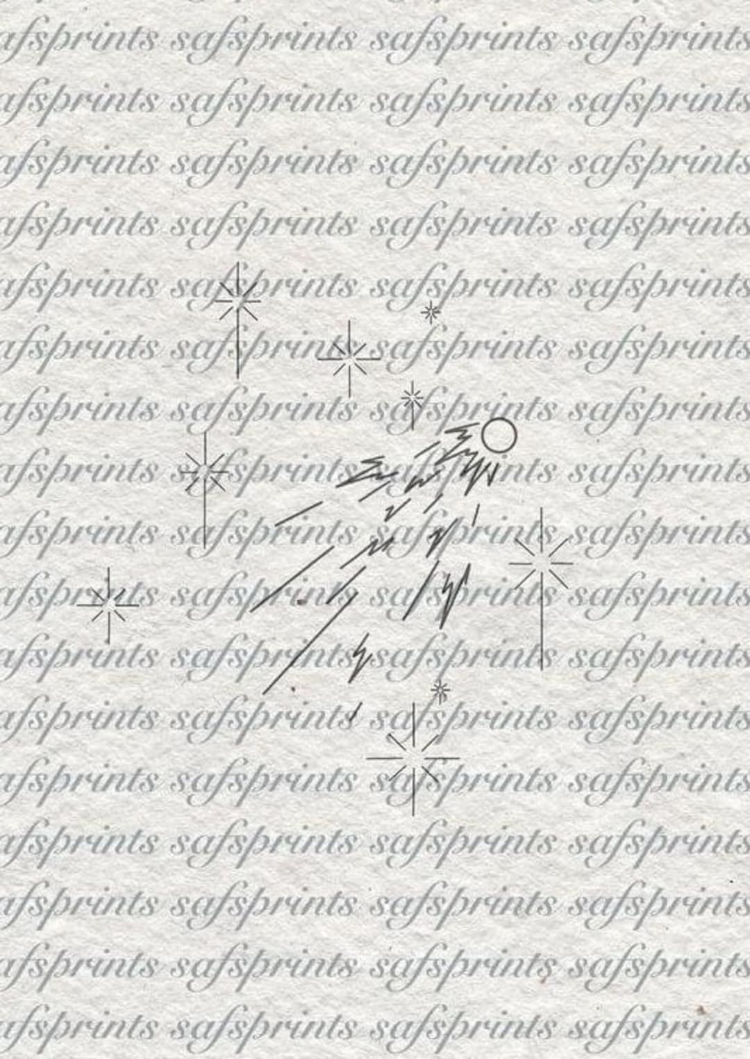 Meteor / Asteroid, Shooting Star, Stars and Diamonds - Tattoo Flash ...