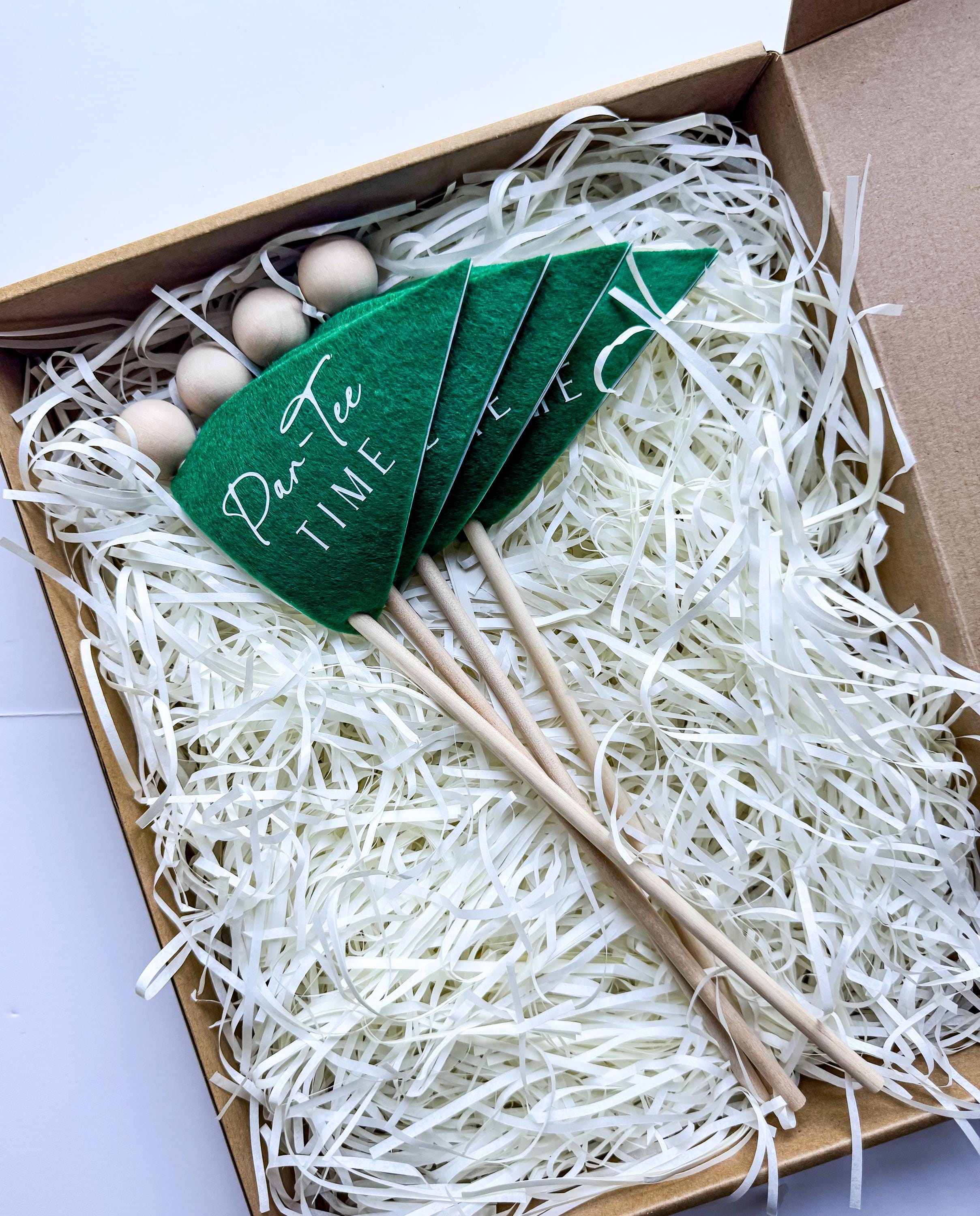 Large Golf Party Flags – “par-tee TIME” Felt Decorations for Dessert ...