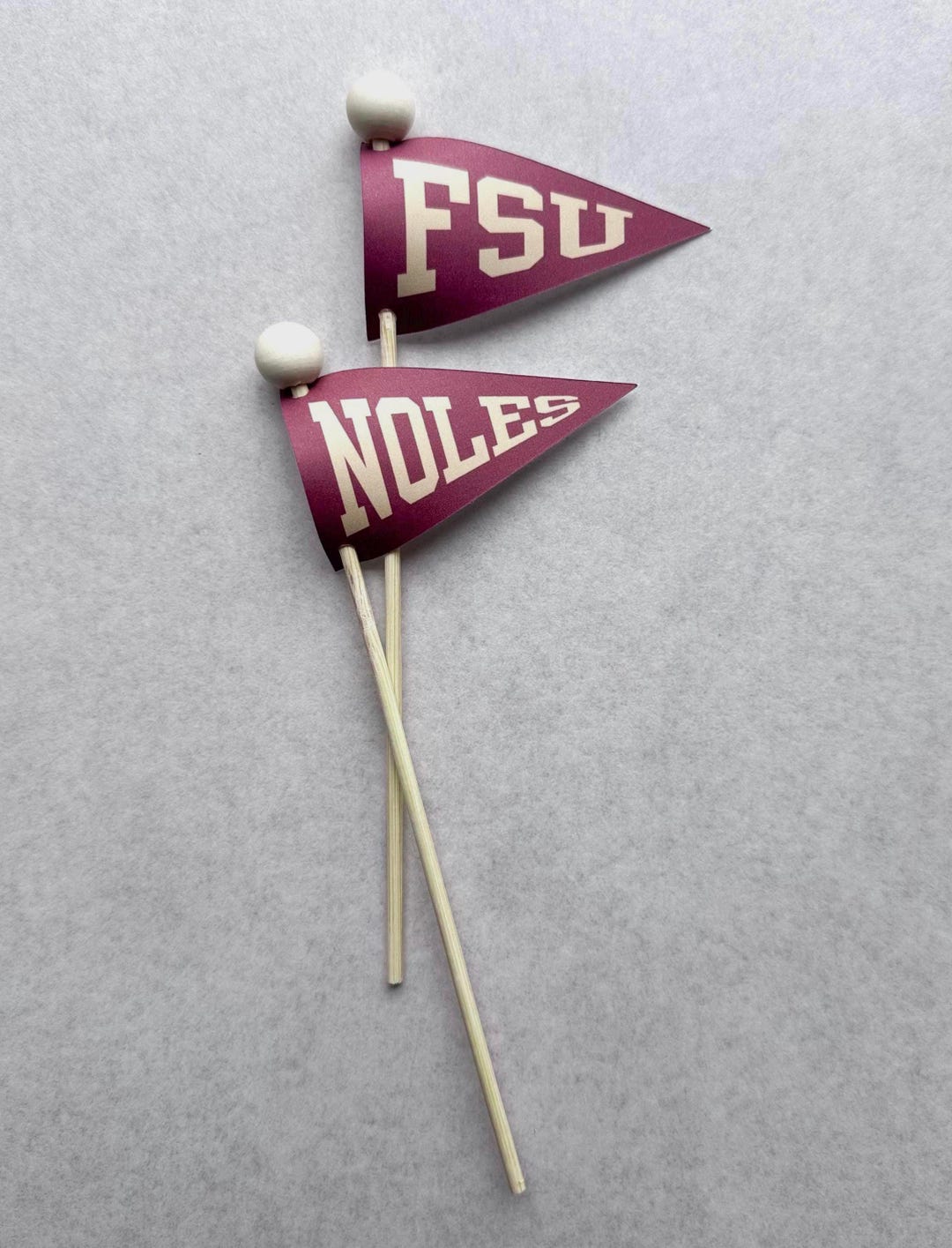 FSU College Celebration Favor Flags Garnet and Gold fsu & noles Cupcake ...