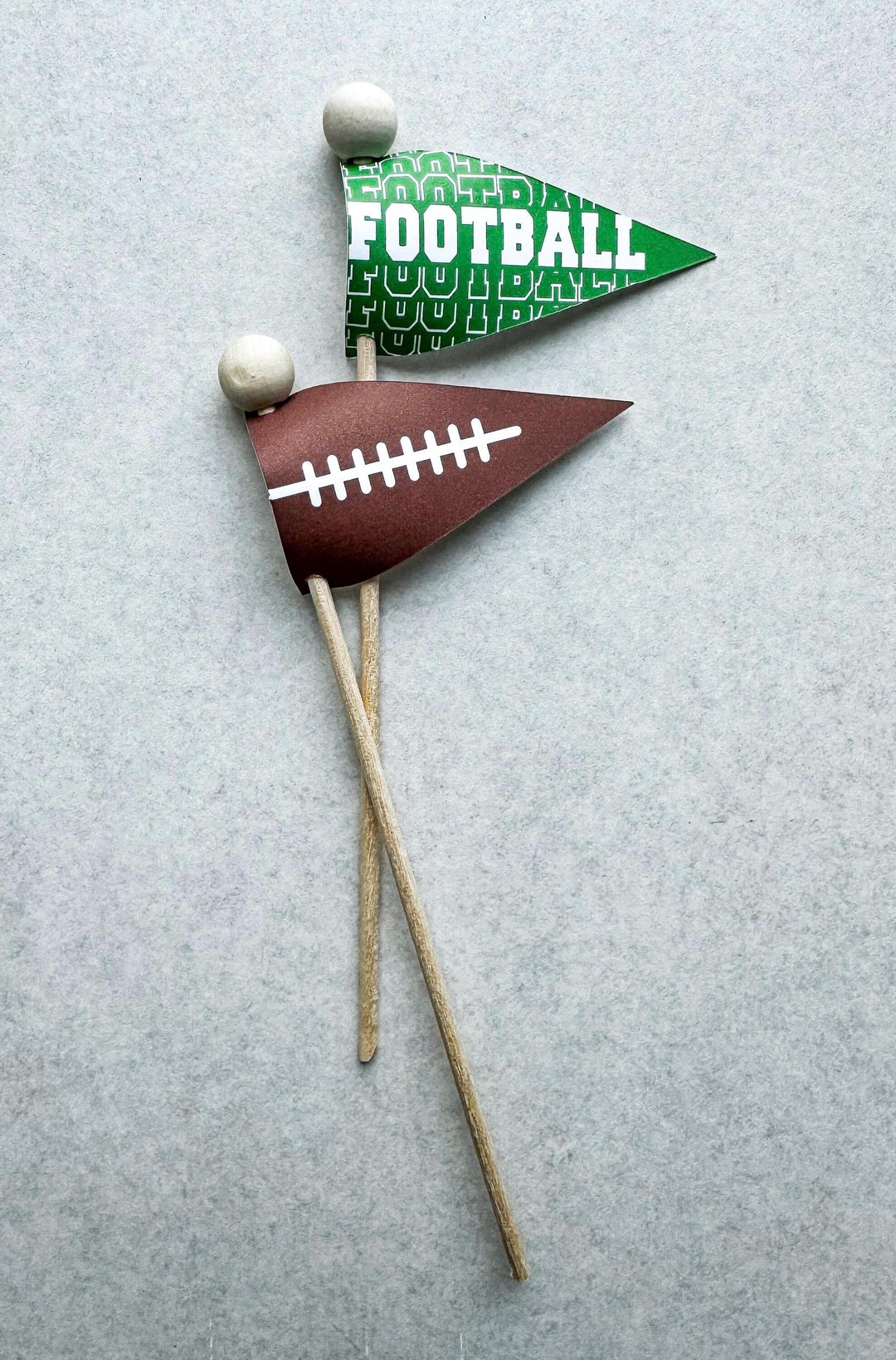 Touchdown Football Flag Cupcake Toppers - Etsy