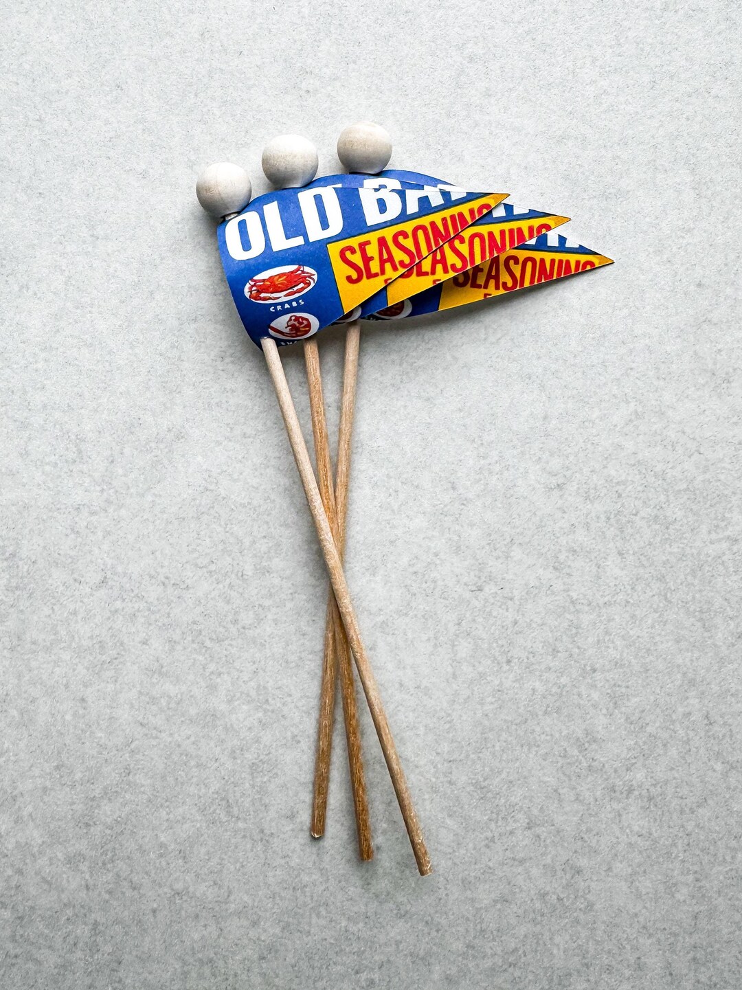 Old Bay Flag Cupcake Topper - Maryland Party Decoration - Old Bay Theme ...