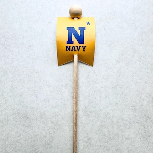 USNA N‑star Favor Flags – Gold Background With Blue N* – Pennant ...