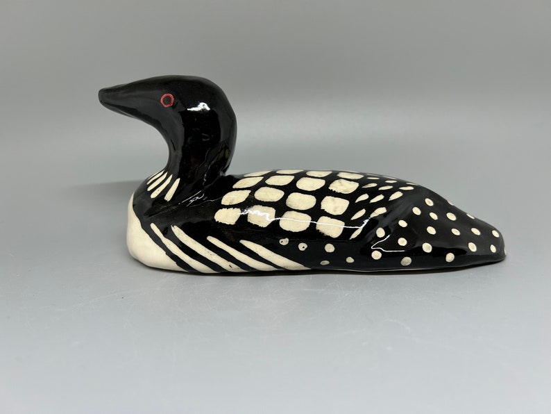 Handmade Ceramic Loon // Stoneware Hand-sculpted Common Loon ...