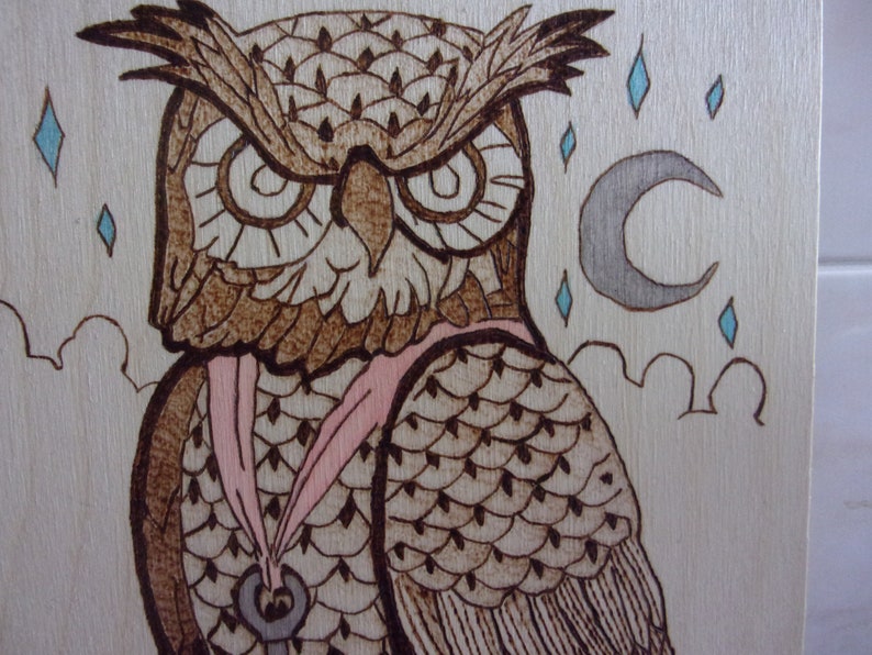 Owl Wood Burnt Art, Pyrography Art Wall Decor. - Etsy