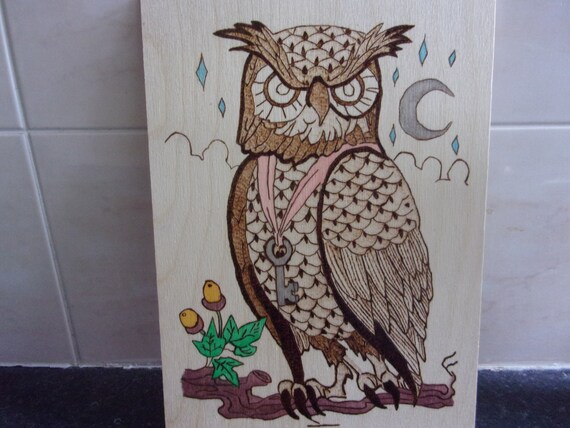 Owl Wood Burnt Art Pyrography Art Wall Decor. - Etsy