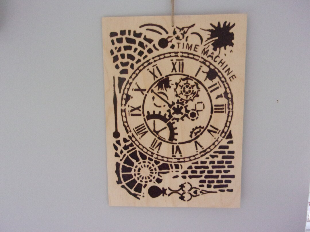 A4 Clock Pyrography Art/woodburning/wall Decor - Etsy