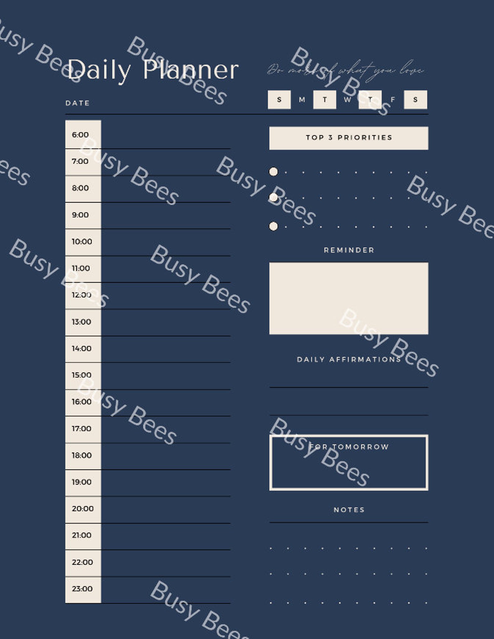 Daily Planner (PDF File) for Print Out - Etsy