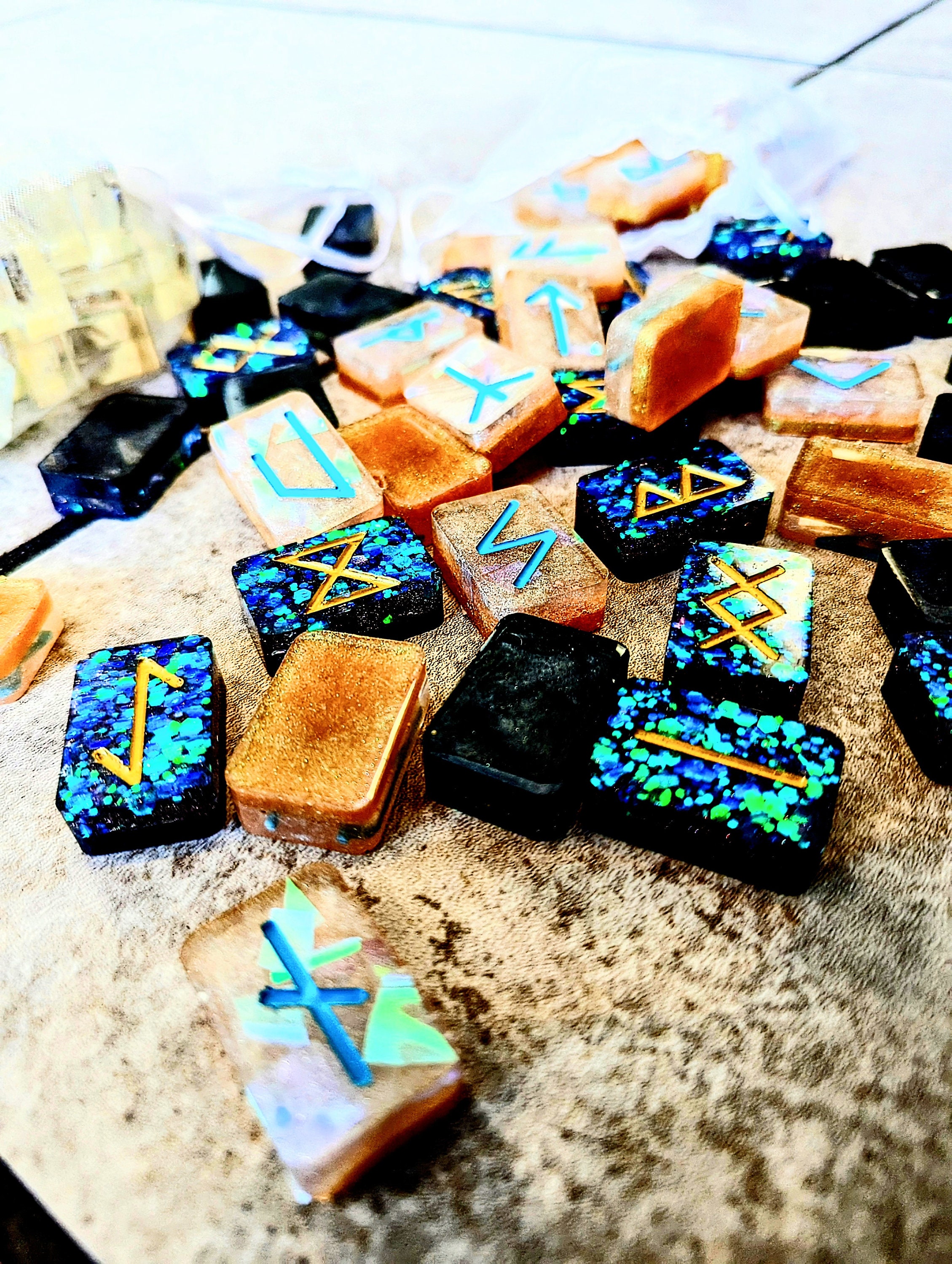 Resin Elder Futhark Runes - Etsy