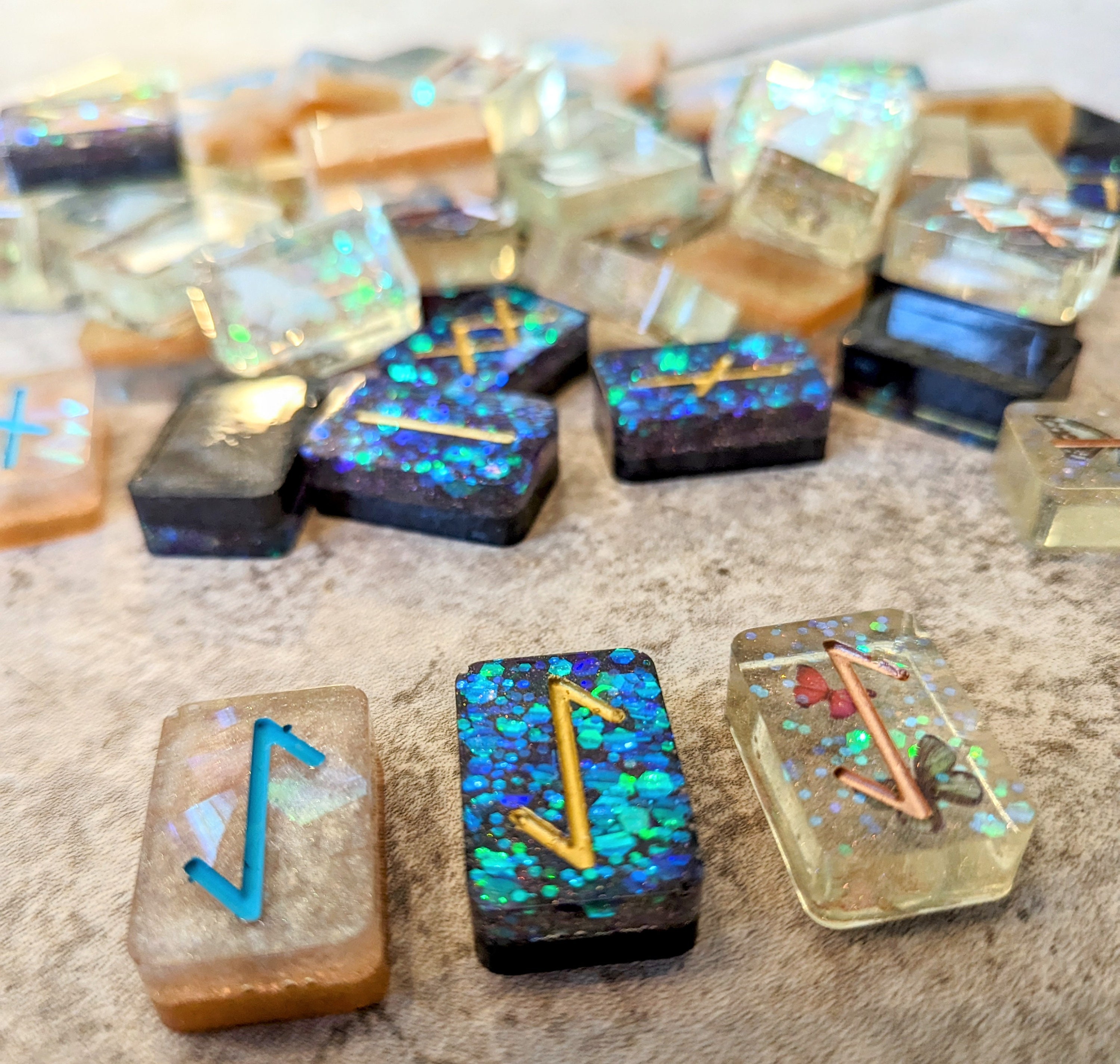 Resin Elder Futhark Runes - Etsy