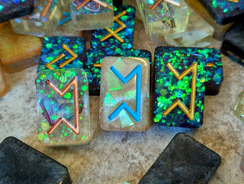 Resin Elder Futhark Runes - Etsy
