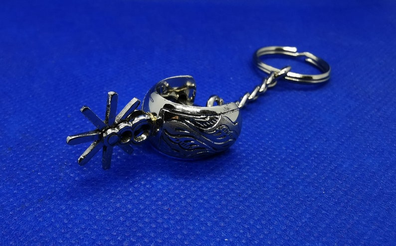 Stainless Steel Spur Keychain - Etsy