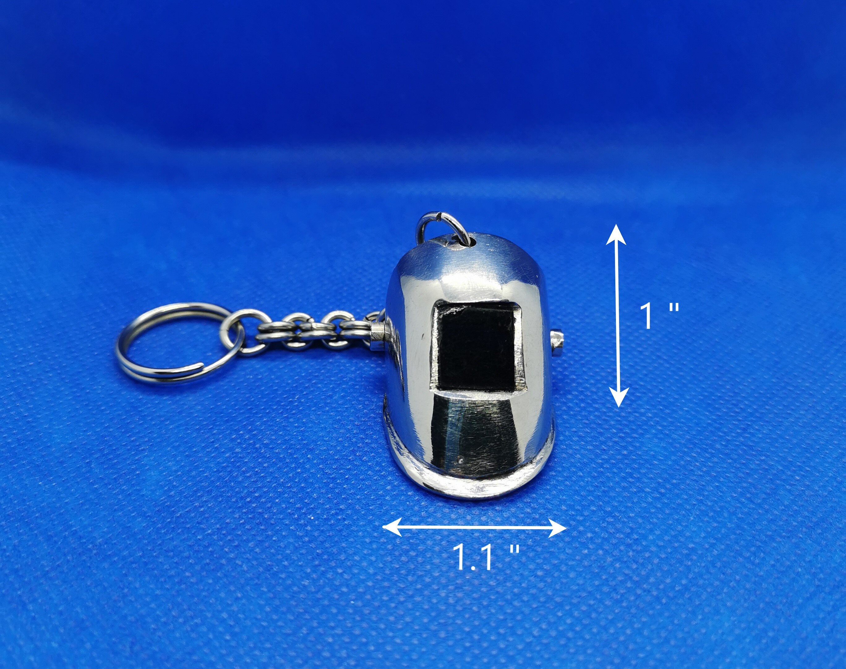 Stainless Steel Modern Welding Helmet Keychain - Etsy