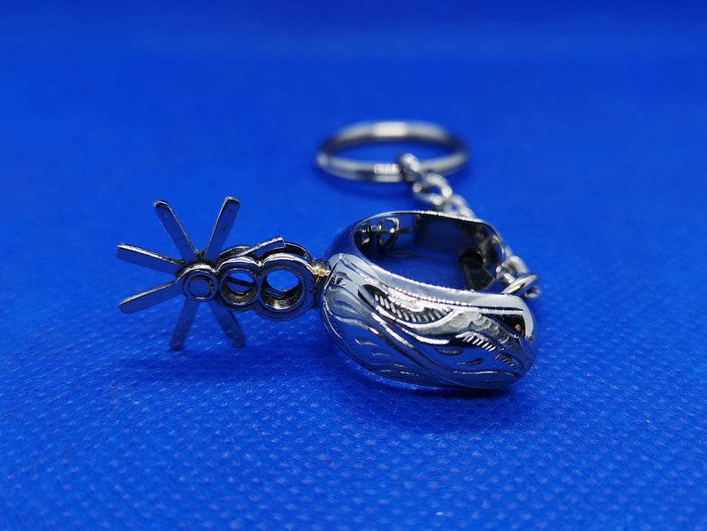 Stainless Steel Spur Keychain - Etsy
