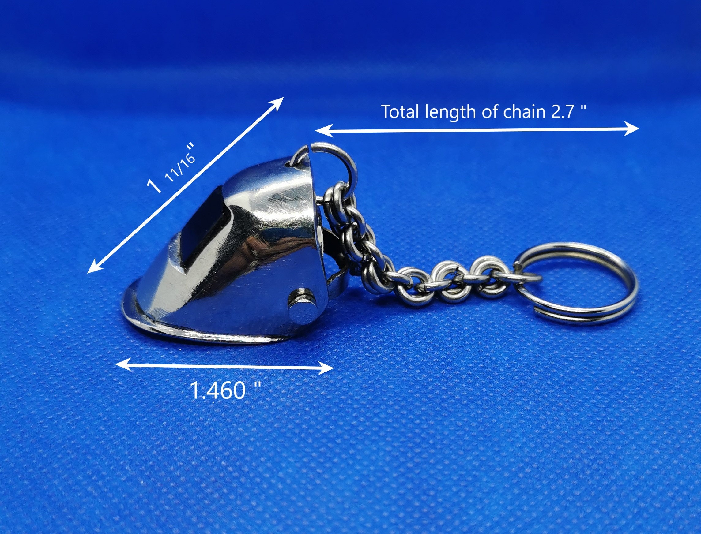 Stainless Steel Modern Welding Helmet Keychain - Etsy