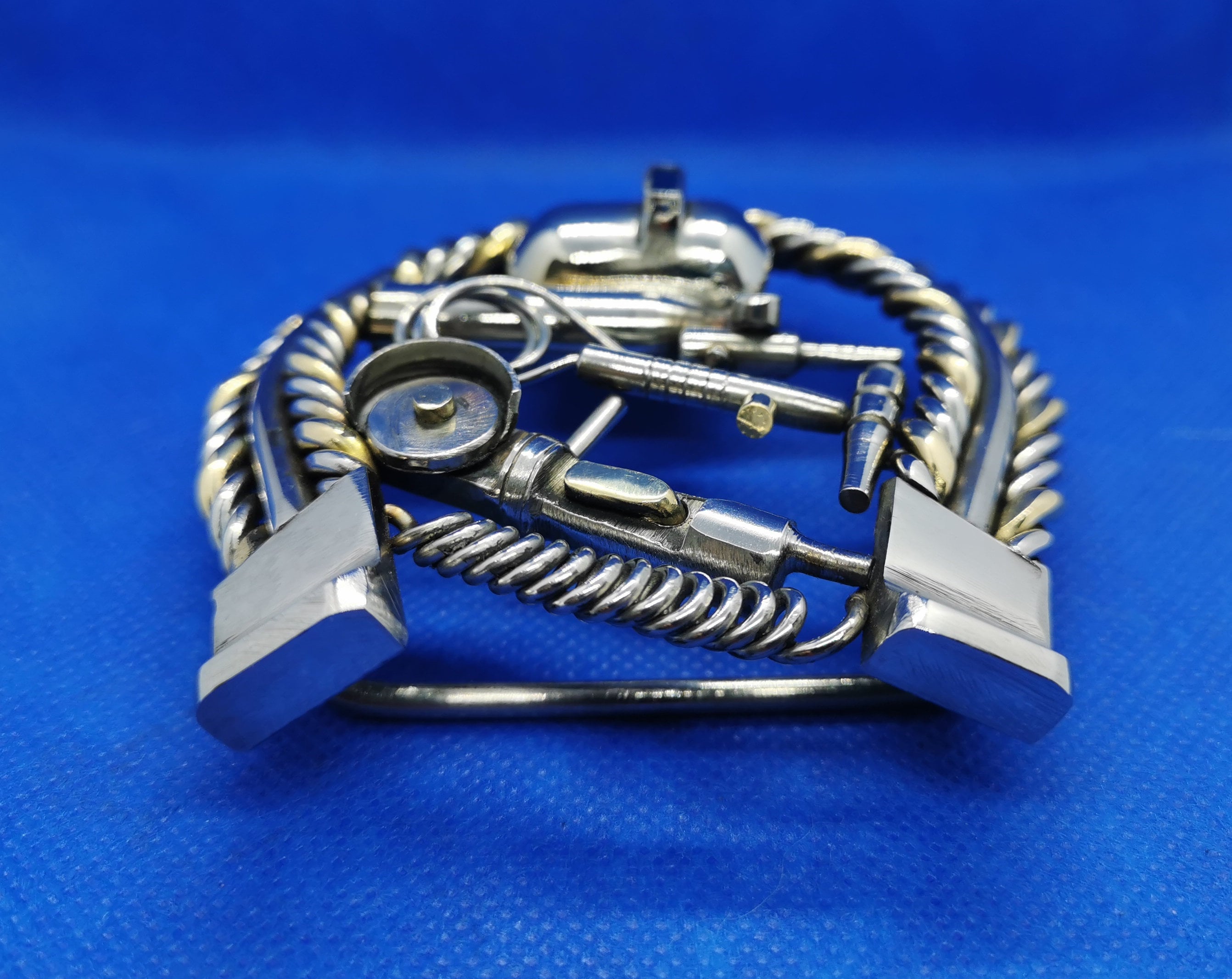 Stainless Steel Handcrafted Welder Belt Buckle With Angle Grinder ...