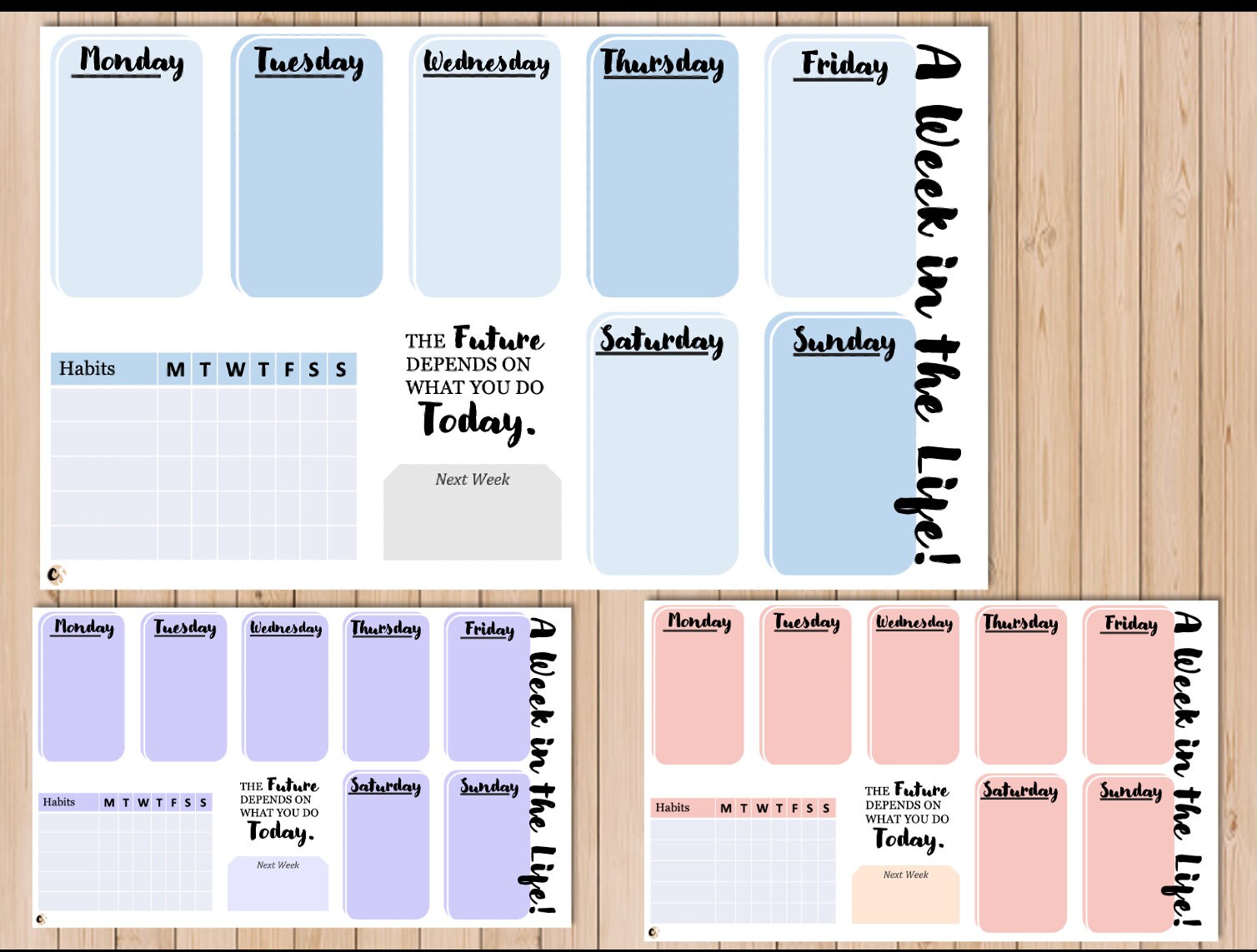 Easy and Simple Weekly Tracker | PDF PRINTABLE & DOWNLOADABLE | Digital ...